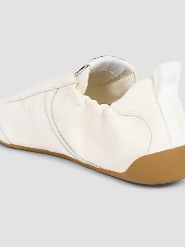 Chloé Kick Leather Low-top Sneakers - Eggshell