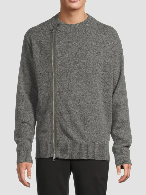 Sacai Wool Zip-front Cardigan - Gray