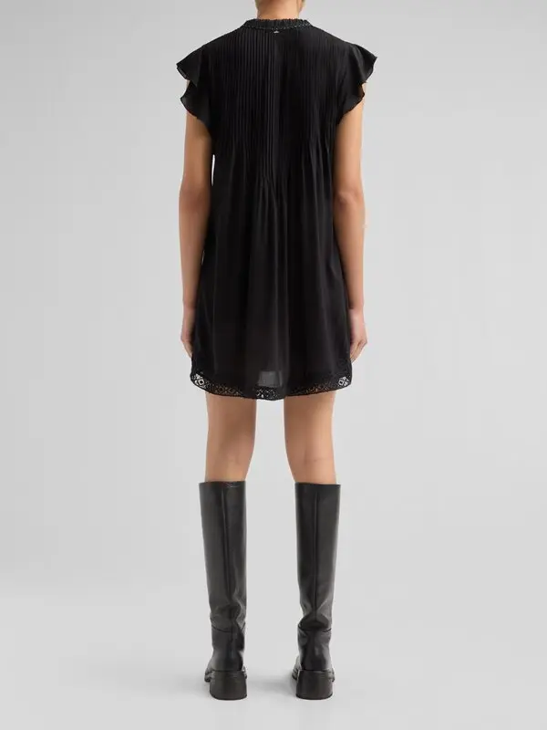 Poupette St Barth Sasha Ruffled Pleated Minidress
