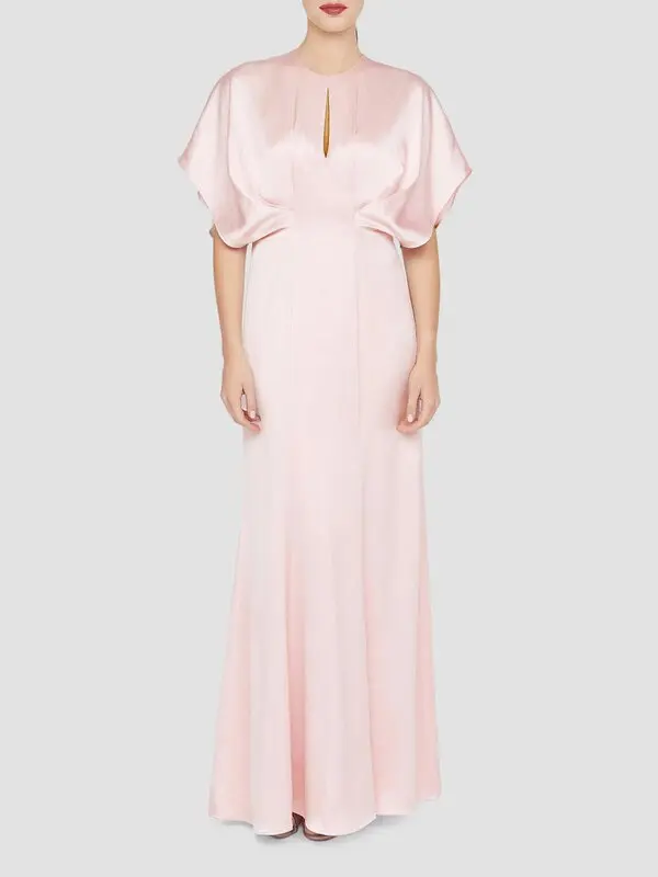 KAY UNGER Lennox Satin A-line Gown