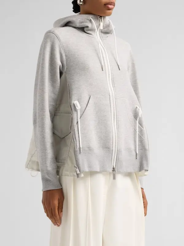 Sacai Sponge Sweat Nylon Twill Hoodie