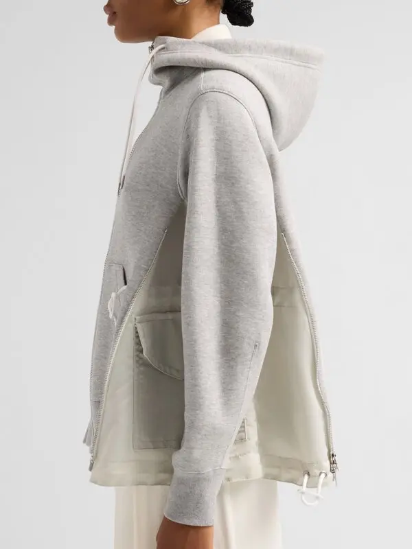 Sacai Sponge Sweat Nylon Twill Hoodie
