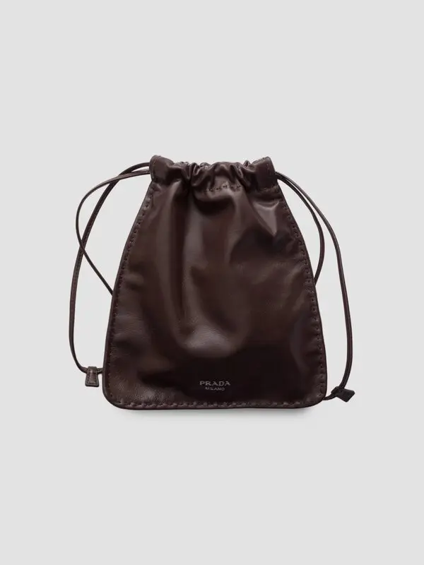 Prada Nappa Leather Smartphone Pouch - Brown