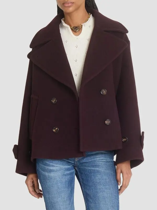 Chloé Double-breasted Wool-blend Coat