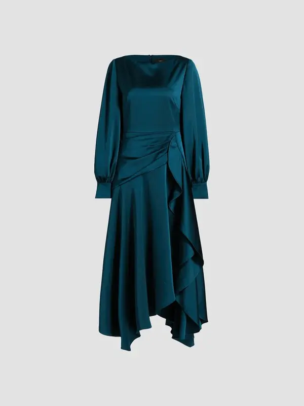 Theia Florence Asymmetric Handkerchief Midi-dress