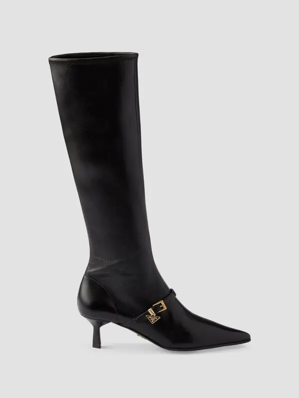 Prada Stretch Nappa Leather Boots - Black