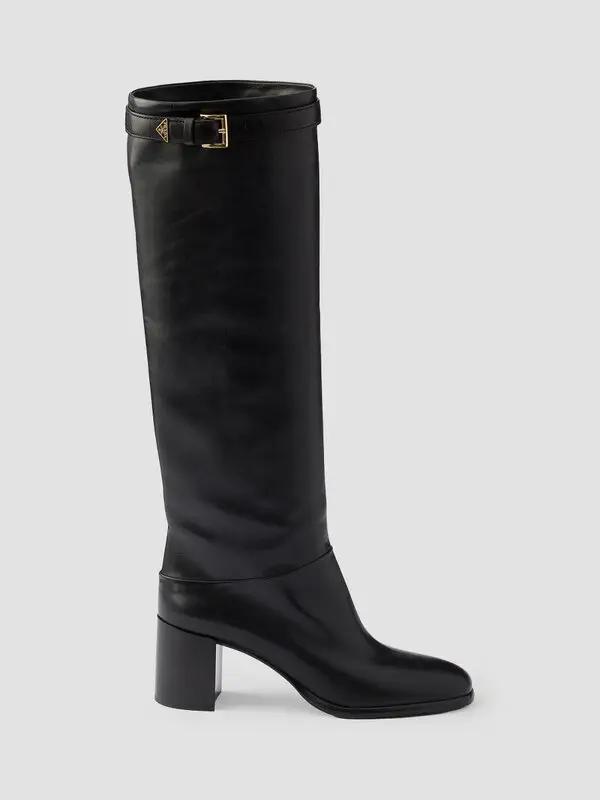 Prada Leather Boots - Black