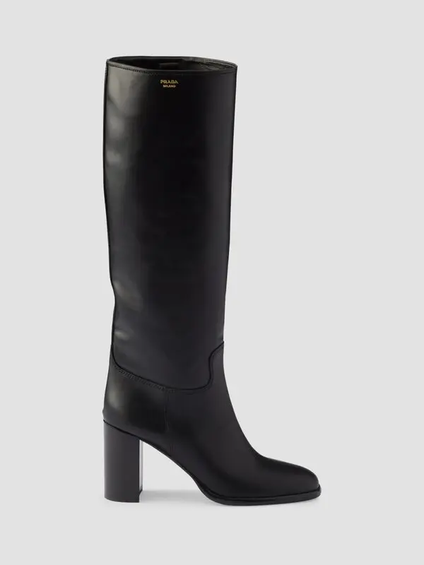 Prada Leather Boots - Black
