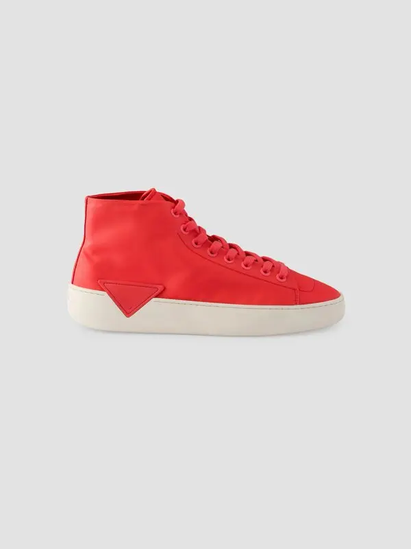 Prada High-top Re-nylon Sneakers - Orange