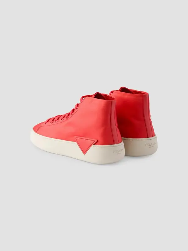 Prada High-top Re-nylon Sneakers - Orange