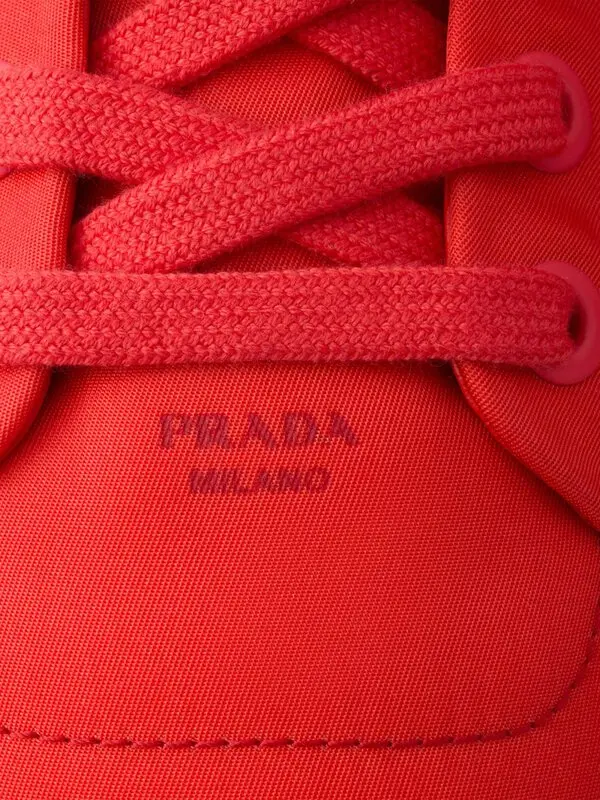 Prada High-top Re-nylon Sneakers - Orange