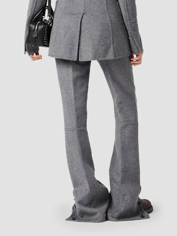 Miu Miu Double Wool Pants - Grey
