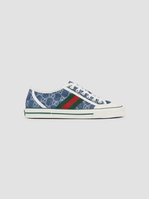 Gucci Tennis 1977 Denim Low-top Sneakers - Medium Blue