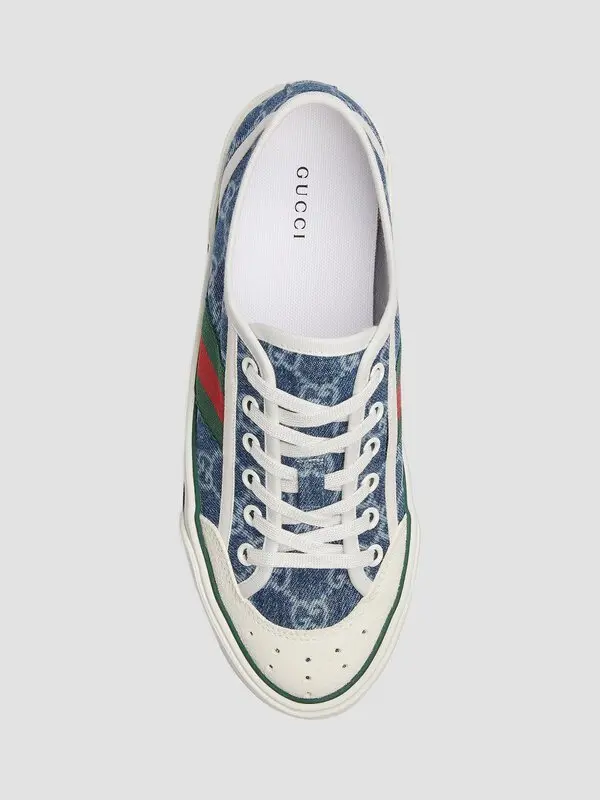 Gucci Tennis 1977 Denim Low-top Sneakers - Medium Blue