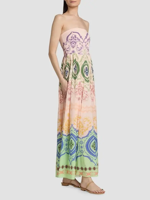 Misa Maddie Printed A-line Maxi Dress