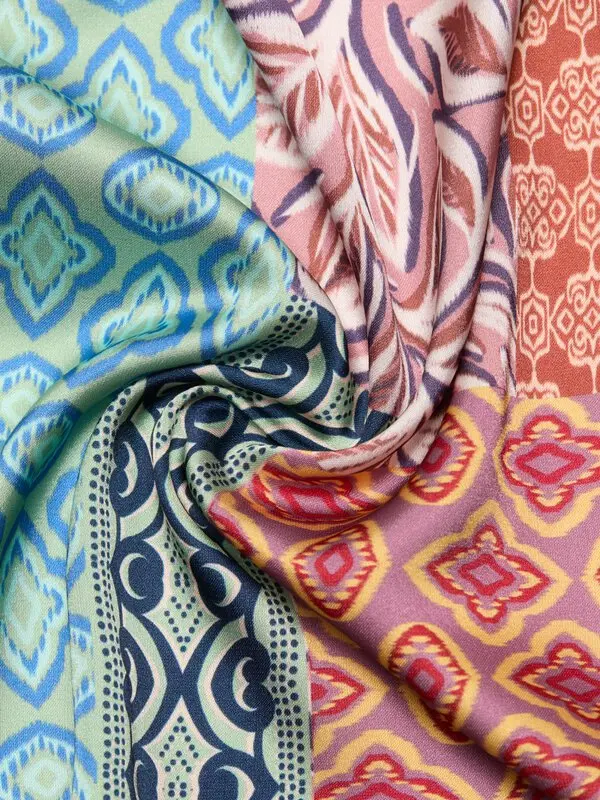 Misa Jana Patchwork-print Top - Oasis Patchwork