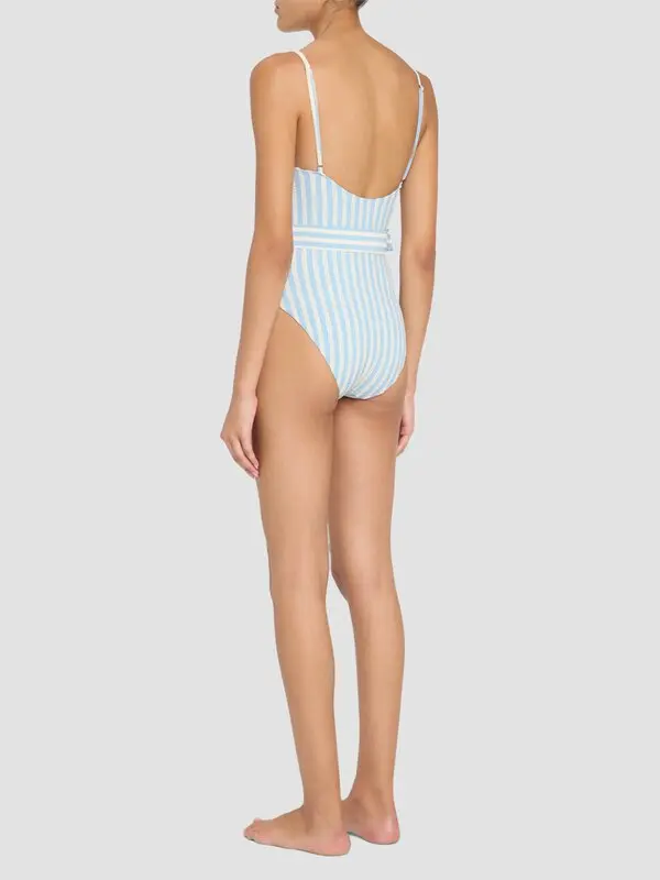 Simkhai Noa Striped One-piece Swimsuit
