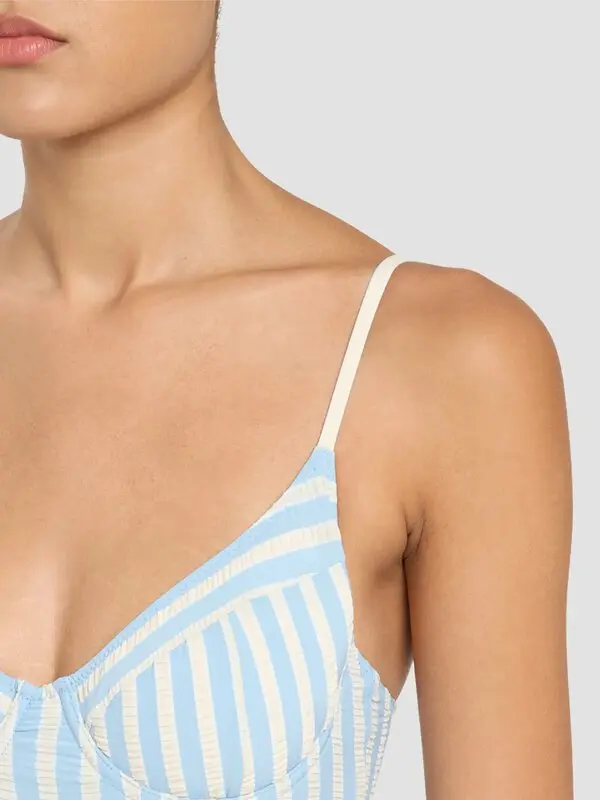 Simkhai Noa Striped One-piece Swimsuit