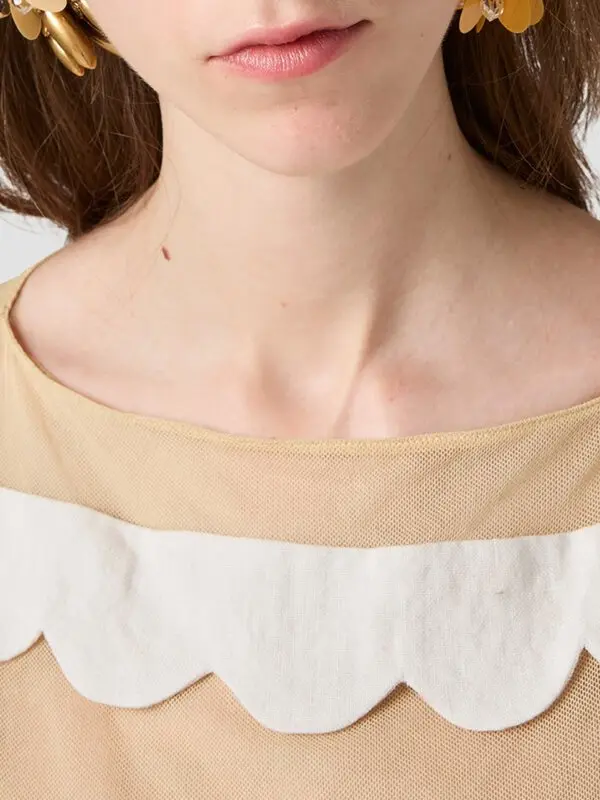 Miu Miu Embellished Tulle Dress