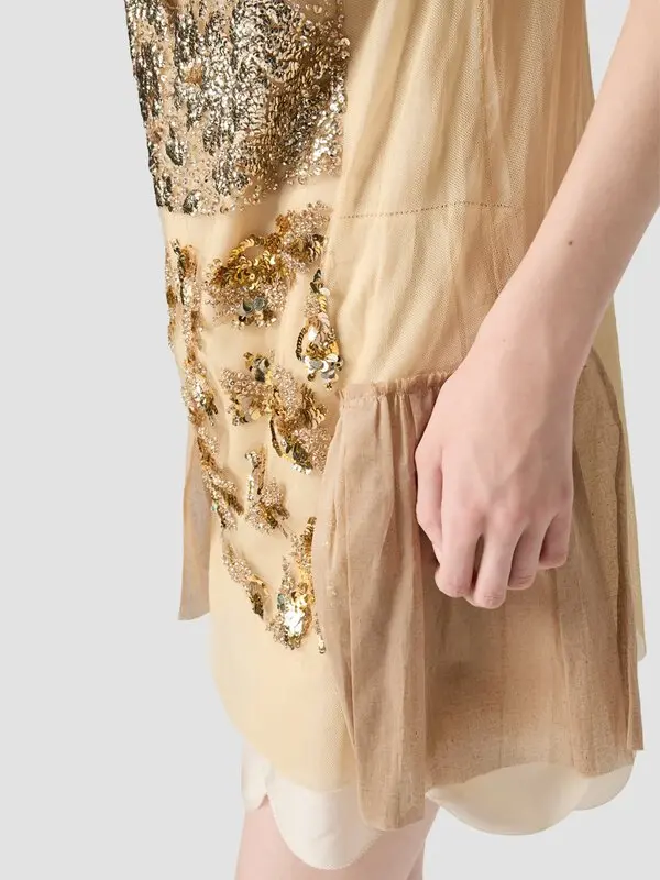 Miu Miu Embellished Tulle Dress