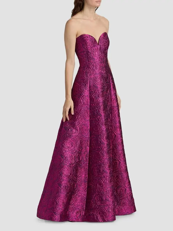 AS IT MAY Mariana Jacquard Sweetheart Strapless Gown