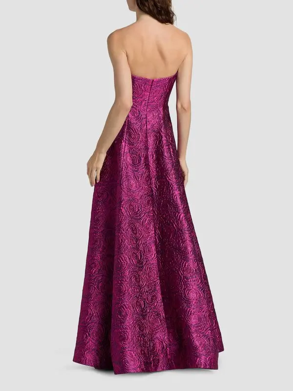 AS IT MAY Mariana Jacquard Sweetheart Strapless Gown