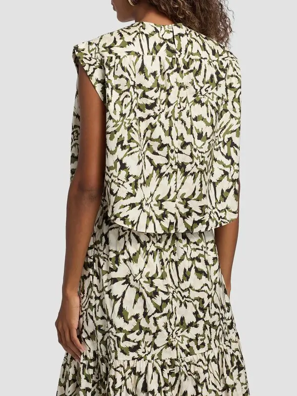 Misa Alina Floral Crop Top