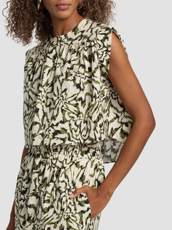 Misa Alina Floral Crop Top