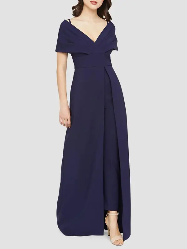 KAY UNGER Irelyn Stretch-crepe Walk-thru Jumpsuit