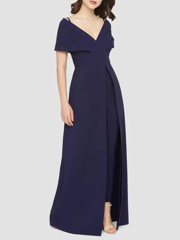 KAY UNGER Irelyn Stretch-crepe Walk-thru Jumpsuit