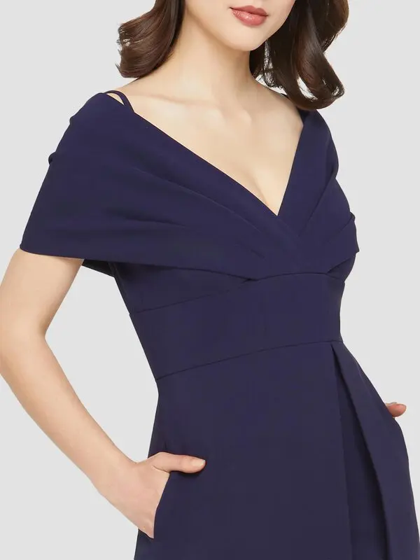 KAY UNGER Irelyn Stretch-crepe Walk-thru Jumpsuit