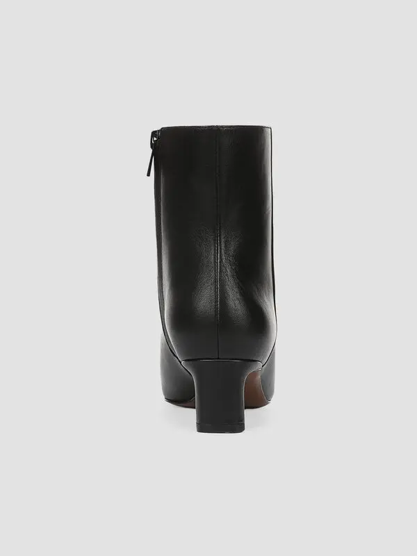 Vince Lilith Leather Kitten-heel Booties