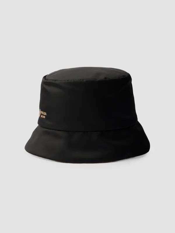 Prada Reversible Nylon And Camel-hair Bucket Hat - Black