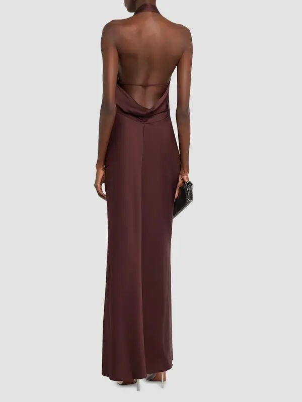 Simkhai Reannon Draped Satin Gown