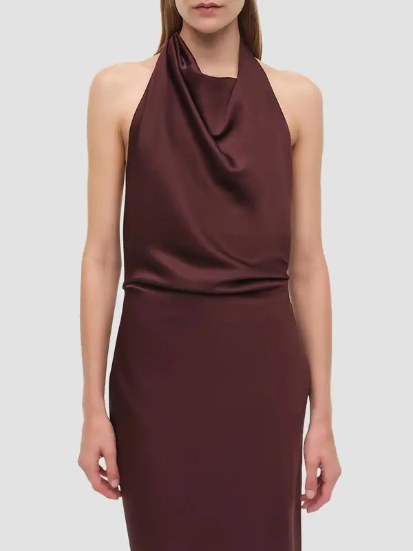 Simkhai Reannon Draped Satin Gown