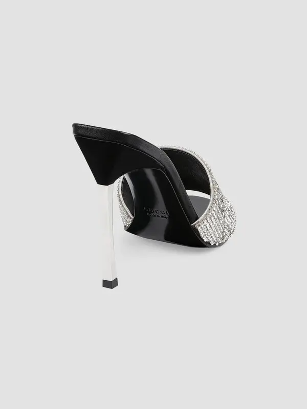 Gucci Trinity 110mm Crystal Mesh Sandals