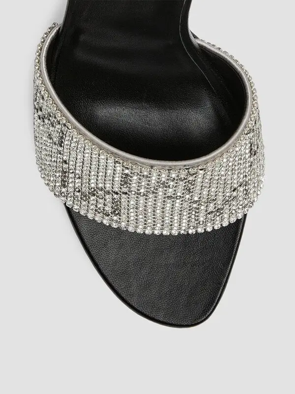 Gucci Trinity 110mm Crystal Mesh Sandals