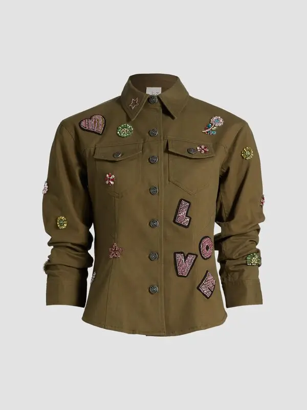 Cinq À Sept Ditsy Love Scrunched-sleeve Canyon Jacket