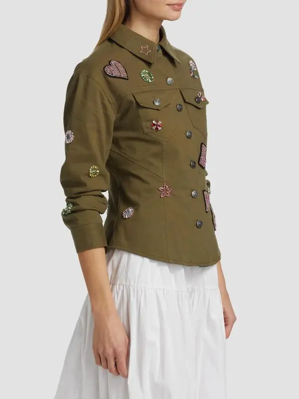 Cinq À Sept Ditsy Love Scrunched-sleeve Canyon Jacket