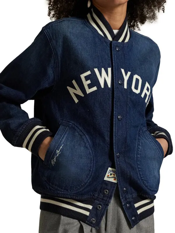 Polo Ralph Lauren Yankees Denim Bomber Jacket