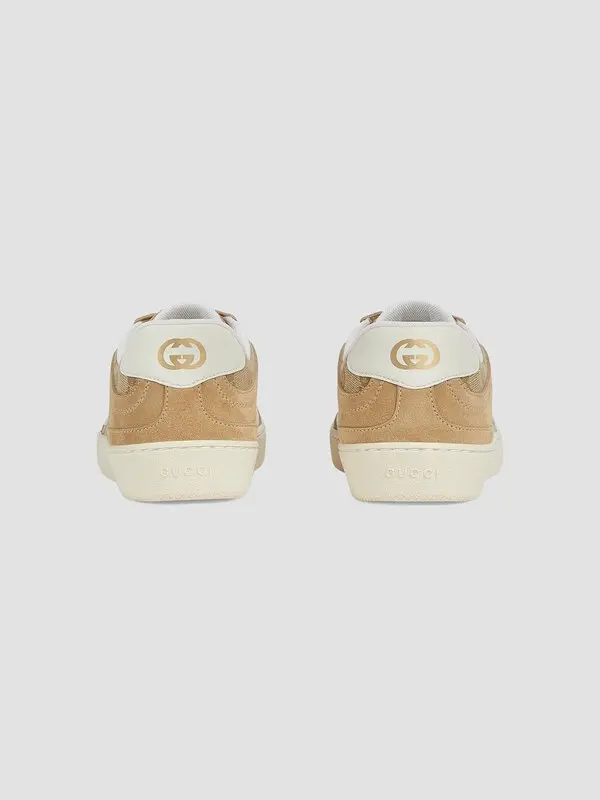 Gucci G75 Suede & Gg Canvas Low-top Sneakers
