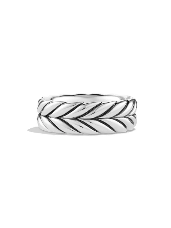 David Yurman Chevron Band Ring - Silver