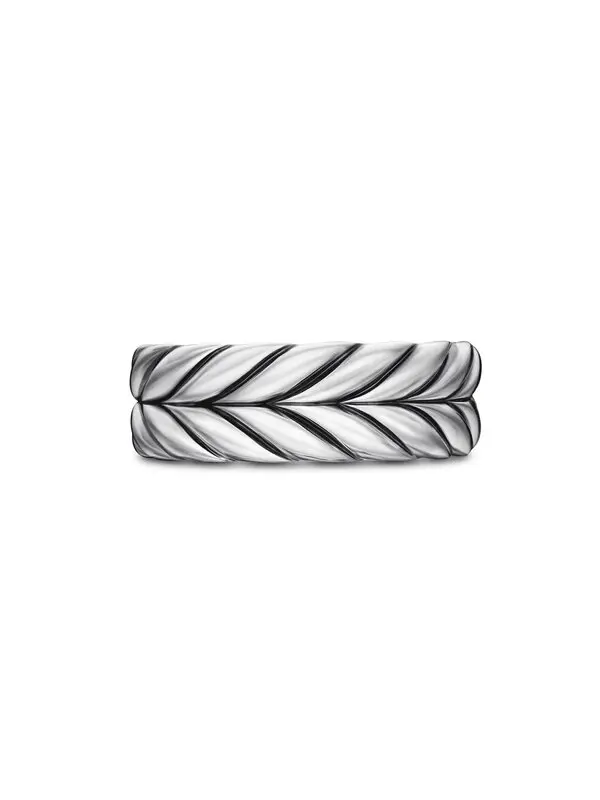 David Yurman Chevron Band Ring - Silver