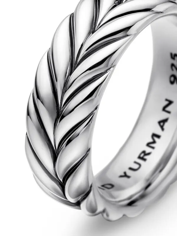 David Yurman Chevron Band Ring - Silver