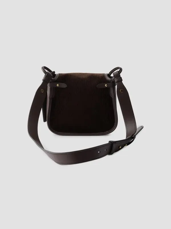 Prada Corsaire Corduroy And Leather Mini Shoulder Bag