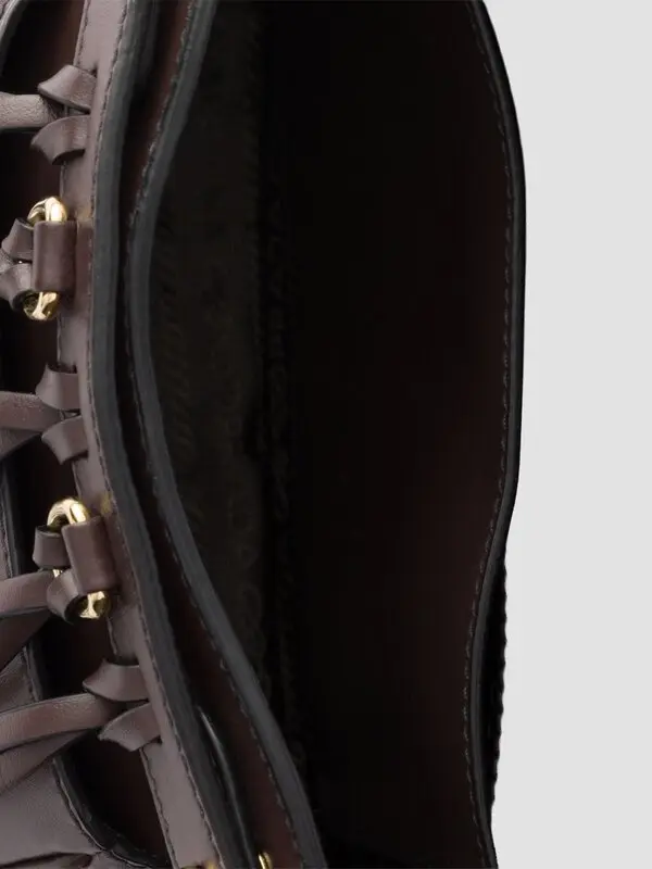 Prada Corsaire Corduroy And Leather Mini Shoulder Bag