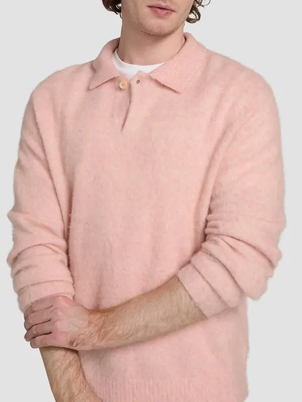 Simkhai Davis Stretch Cashmere-blend Polo Sweater