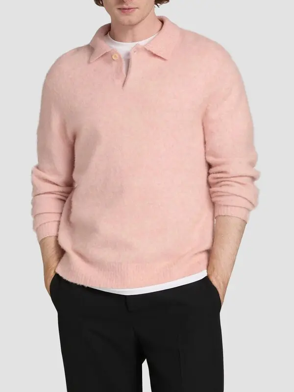 Simkhai Davis Stretch Cashmere-blend Polo Sweater