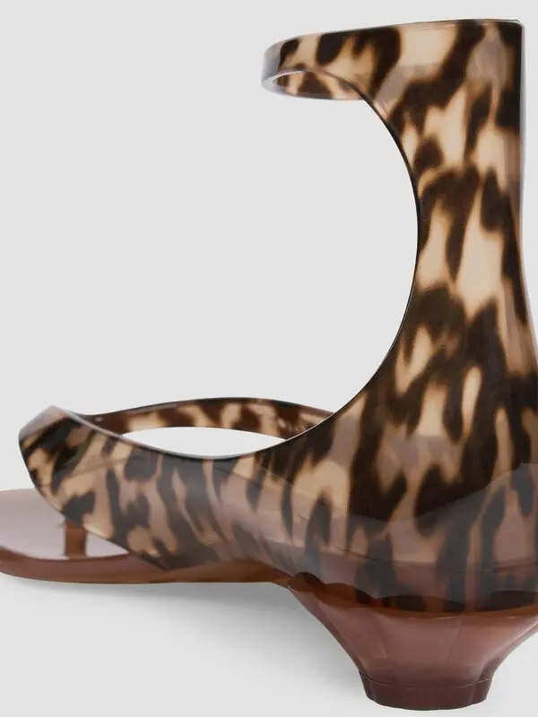 Chloé Jelly Animal-print Sandals - Black Brown