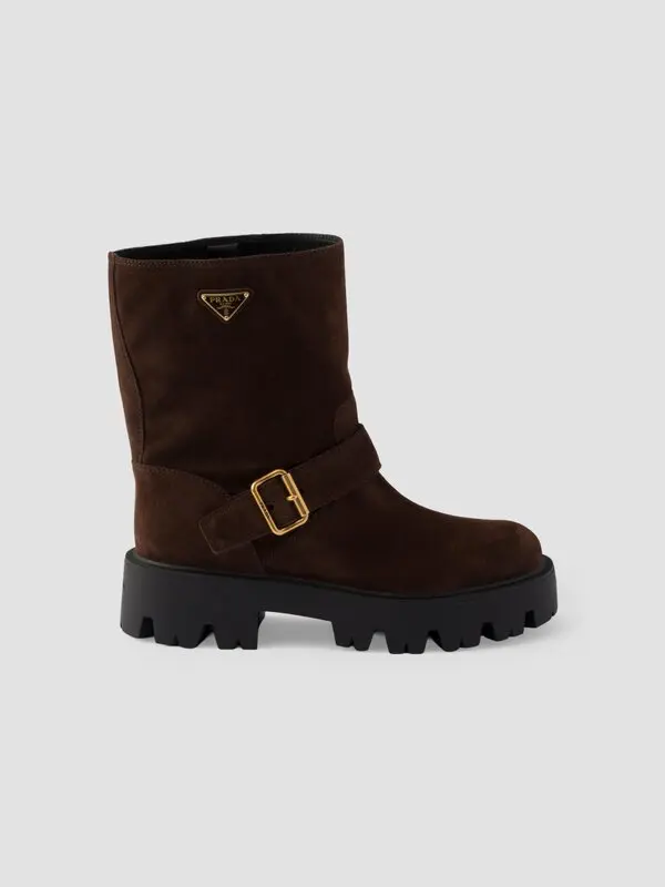 Prada Suede Boots - Brown